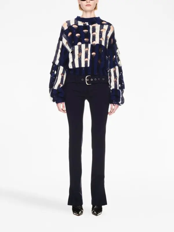 Off-White Shibori Distressed Knitted Jumper