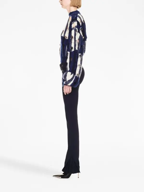 Off-White Shibori Distressed Knitted Jumper