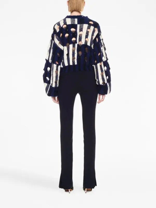 Off-White Shibori Distressed Knitted Jumper