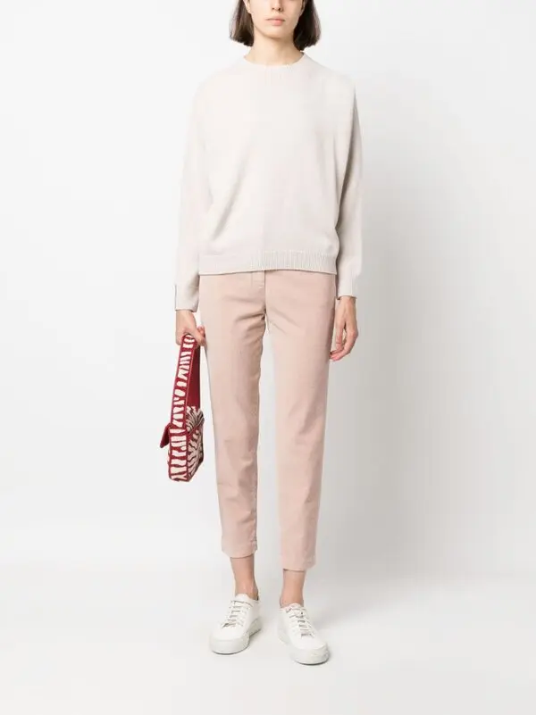 Peserico Tapered-leg Cropped Corduroy Trousers