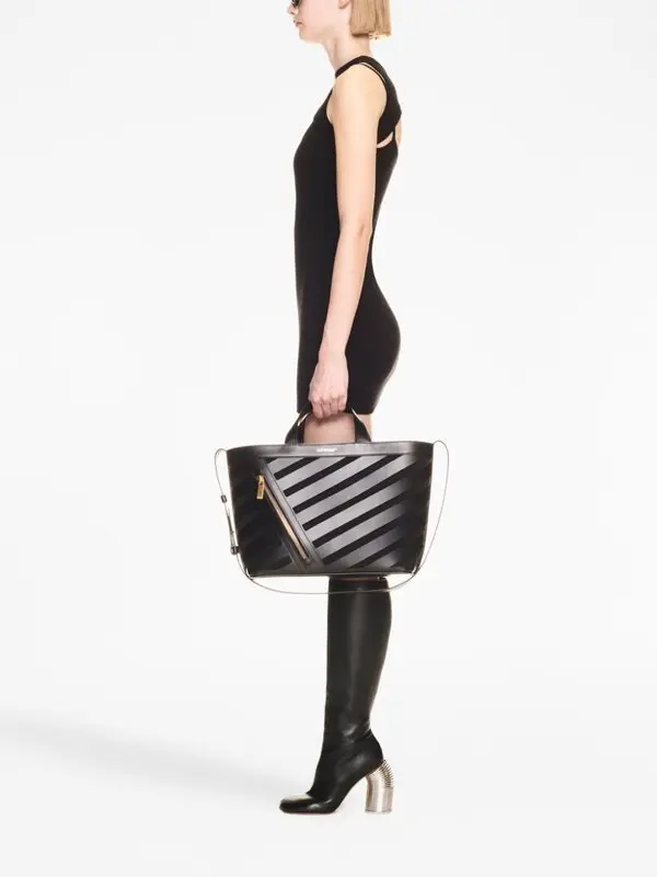 Off-White Small Cut-out Diag Tote Bag