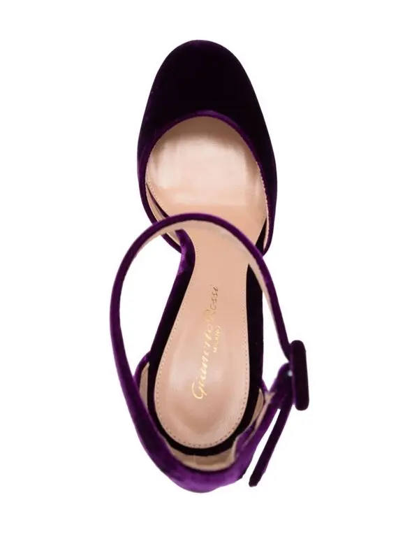 GIANVITO ROSSI 120mm Velvet Platform Sandals