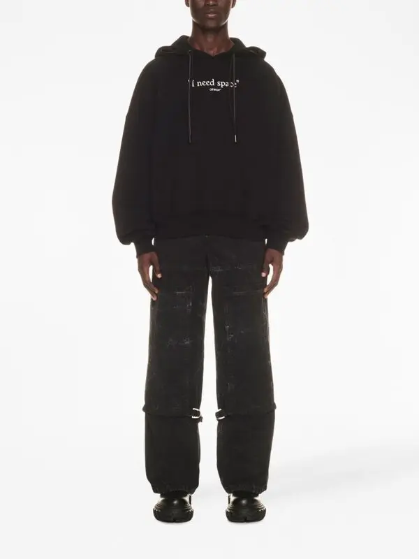 Off-White Give Me Space" Cotton Hoodie