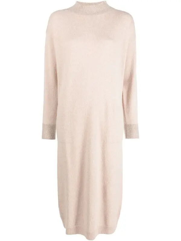 Peserico Felted Tricot Knit Midi Dress