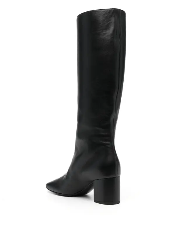 Dolce & Gabbana Jackie 60mm Logo-plaque Leather Boots