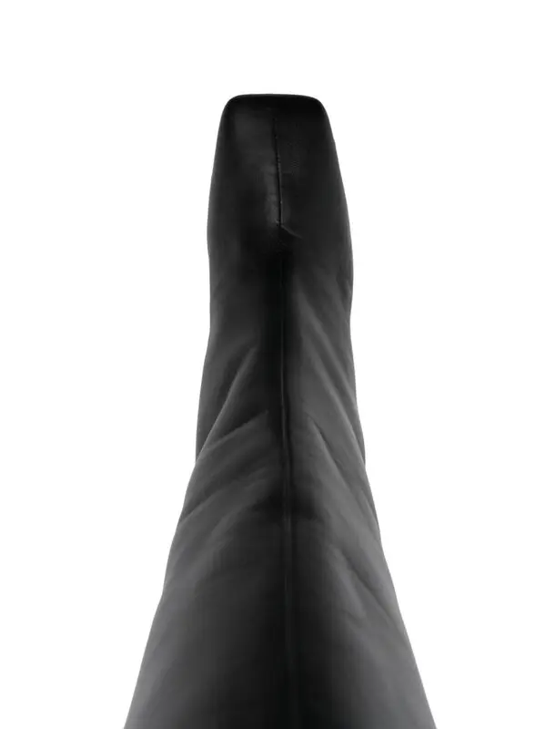 Dolce & Gabbana Jackie 60mm Logo-plaque Leather Boots