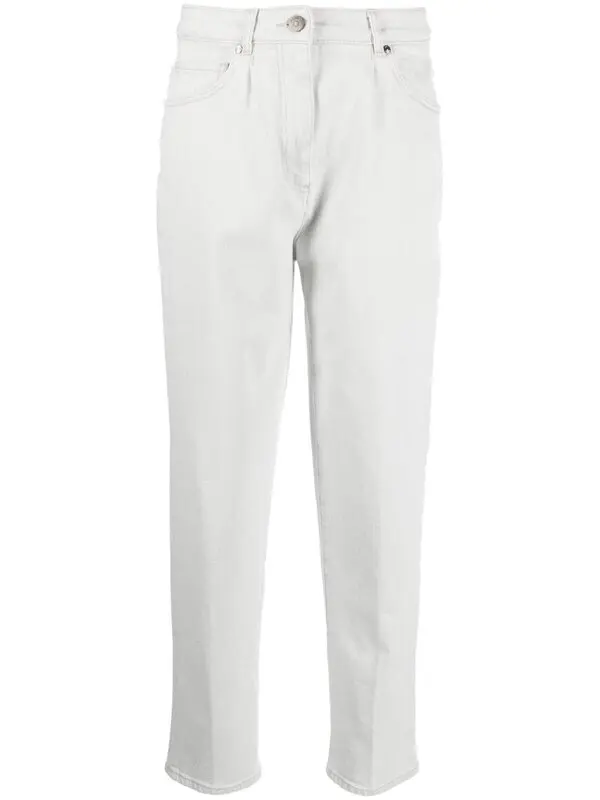 Peserico Light-wash Tapered-leg Jeans