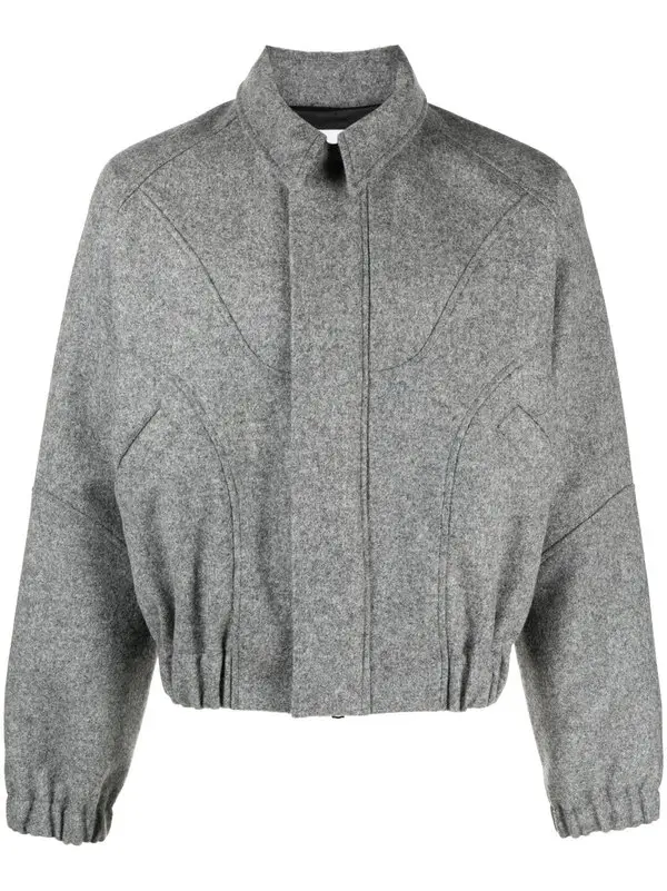 SAGE NATION Panelled Zipped Bomber Jacket