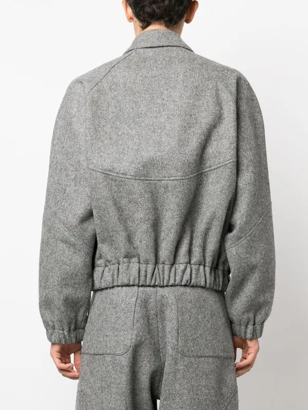 SAGE NATION Panelled Zipped Bomber Jacket