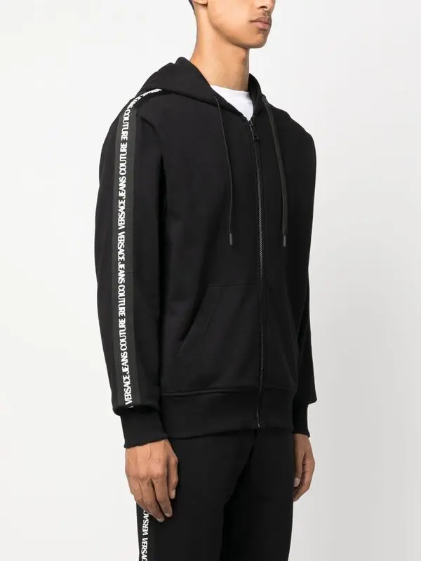 Versace Logo-tape Hooded Jacket