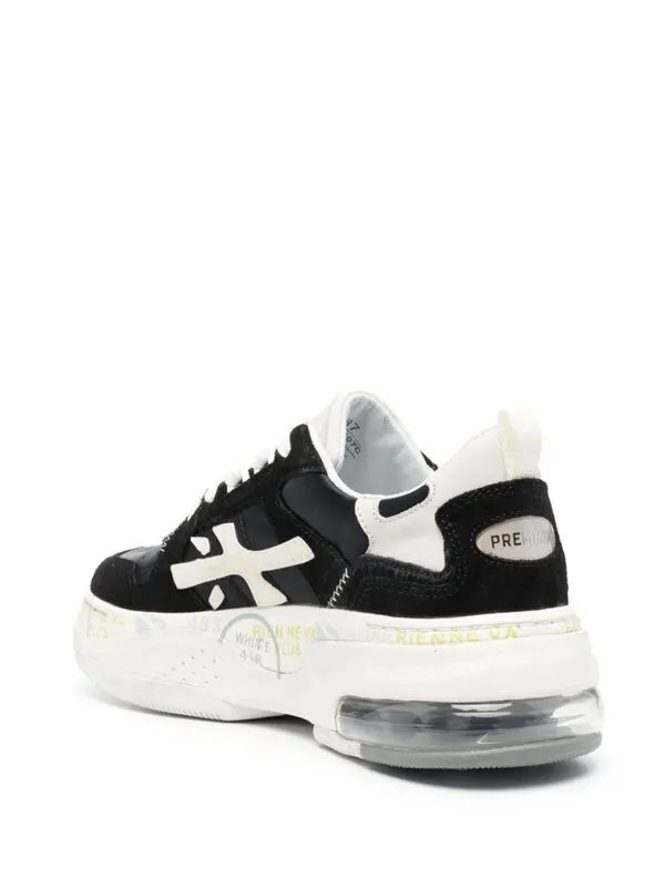 Premiata Drake Logo-patch Sneakers - Black