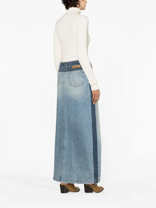 Stella McCartney Panelled Denim Maxi Skirt