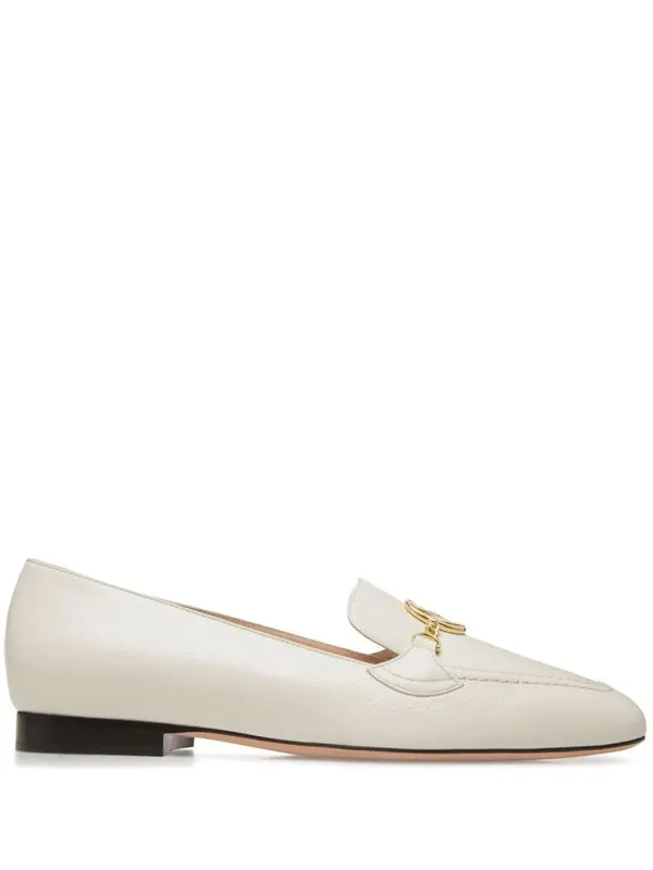Bally O'brien Grained Leather Loafers - White