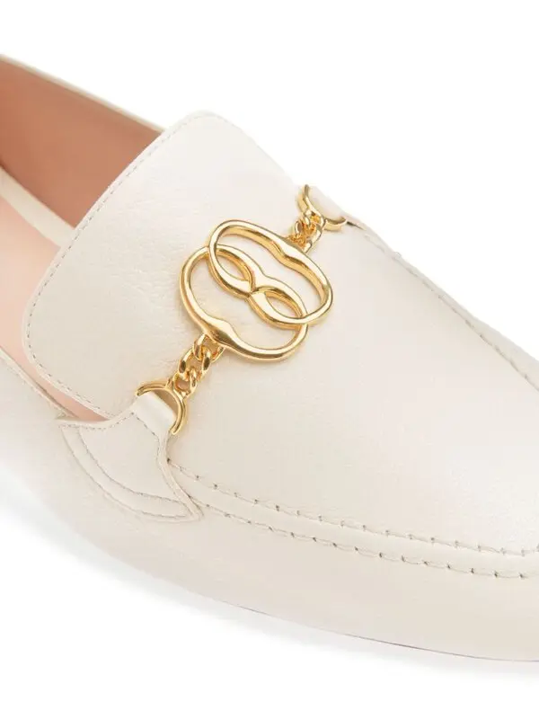 Bally O'brien Grained Leather Loafers - White