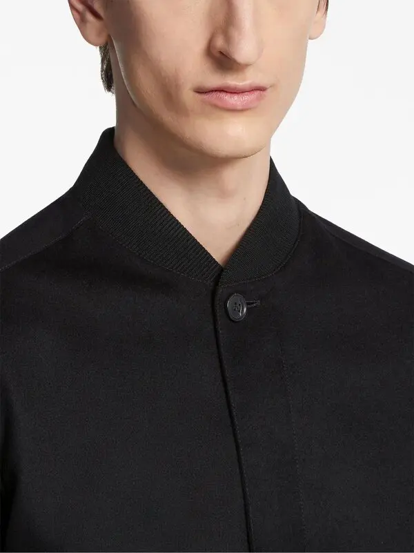 Zegna Oasi Cashmere Bomber Jacket - Black
