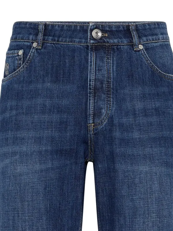 Brunello Cucinelli Mid-rise Tapered Jeans - Blue
