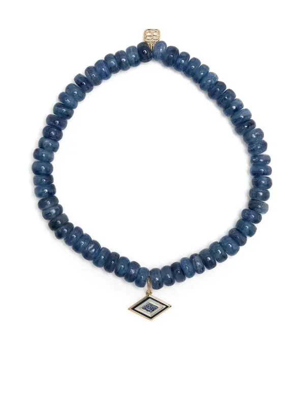 SYDNEY EVAN 14kt Yellow Gold Kyanite Beaded Bracelet - Blue