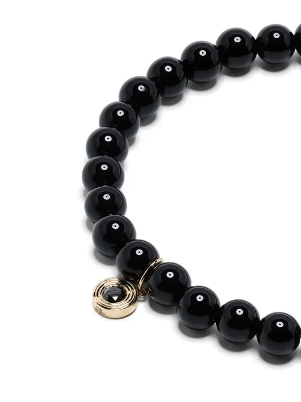 SYDNEY EVAN 14kt Yellow Gold Charm Onyx Bracelet