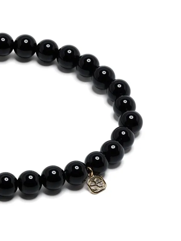 SYDNEY EVAN 14kt Yellow Gold Charm Onyx Bracelet