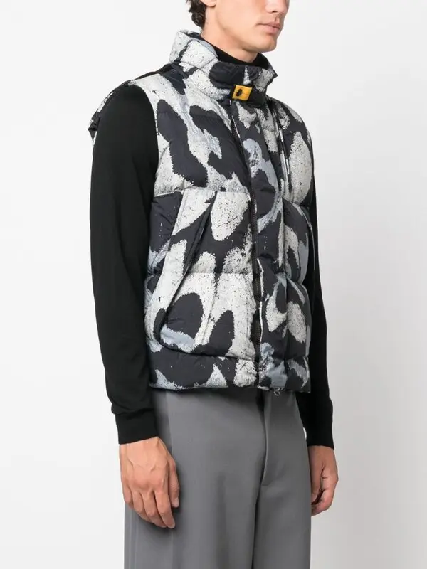 PARAJUMPERS Graphic-print Padded Gilet - Neutrals