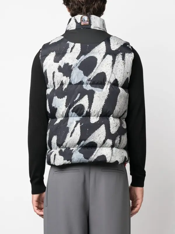PARAJUMPERS Graphic-print Padded Gilet - Neutrals