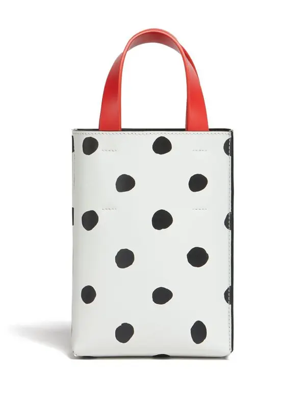 Marni Nano Museo Polka-dot Tote Bag
