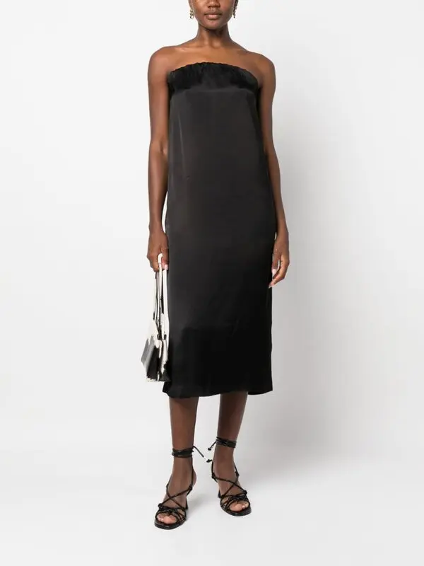 Loulou De Saison Strapless Satin Midi Dress