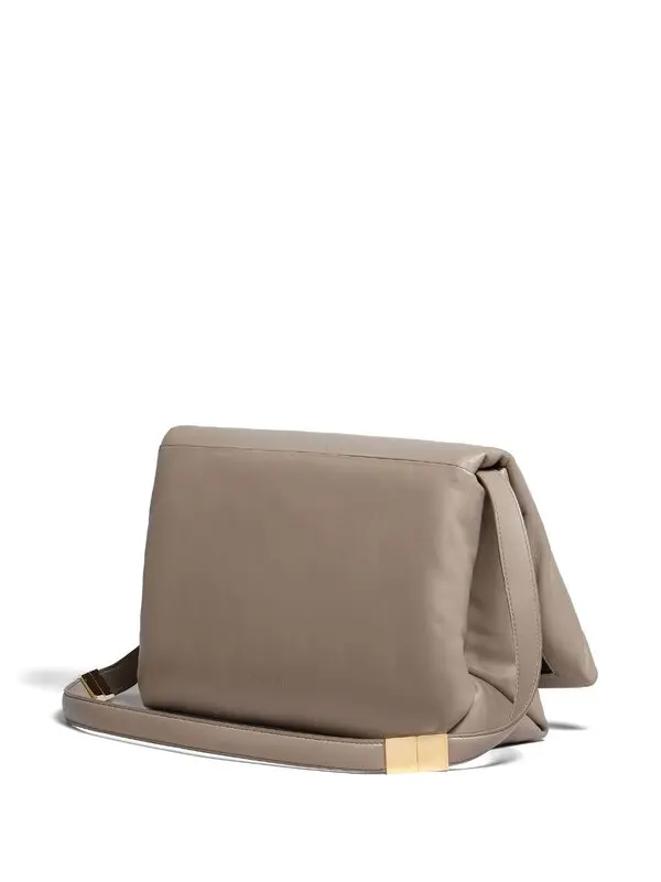 Marni Large Prisma Leather Shoulder Bag - Brown