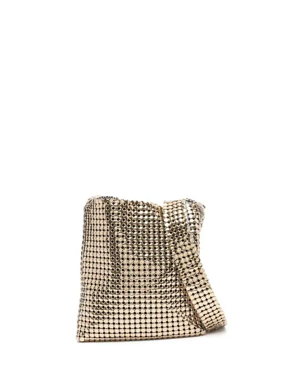 Rabanne Square Pixel Metallic-mesh Shoulder Bag