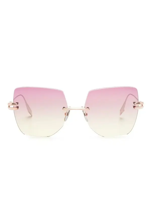 Dita Embra Rimless Sunglasses - Silver