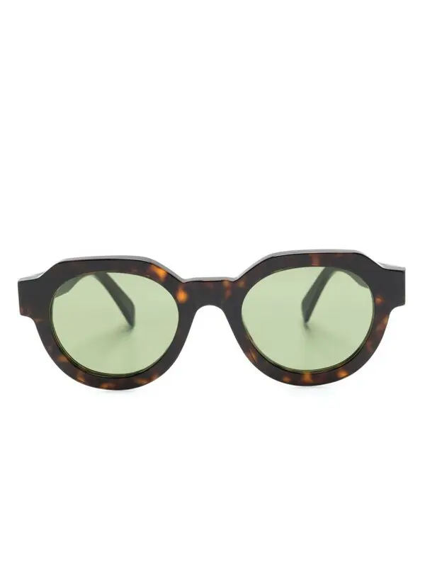 RETROSUPERFUTURE Vostro Oval Frame Sunglasses - Brown