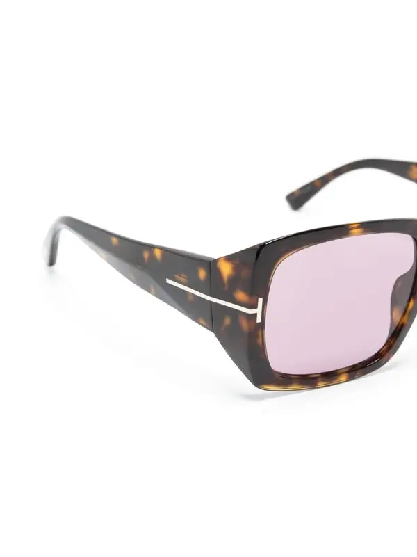 TOM FORD Tortoiseshell Square Frame Sunglasses