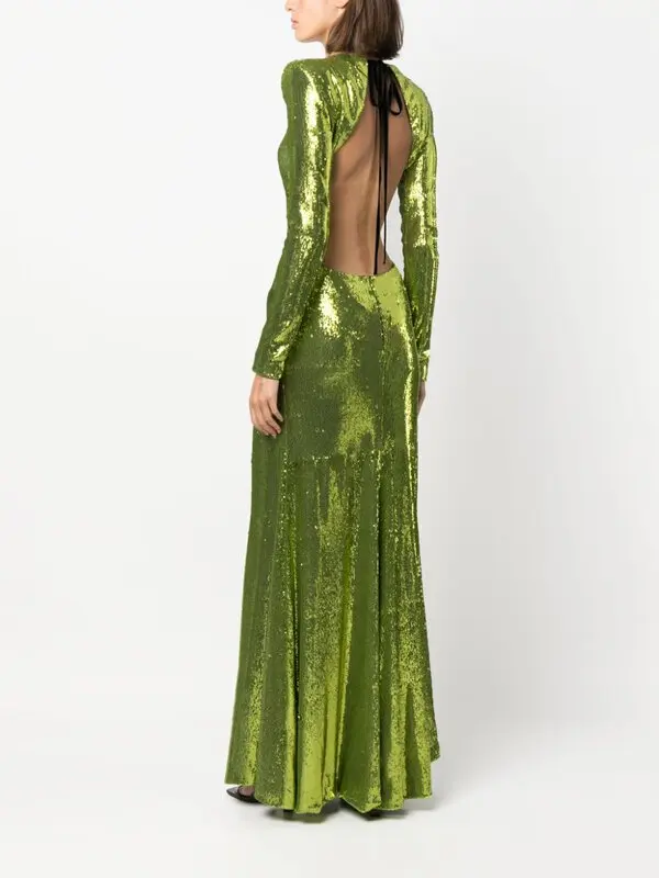 Philosophy Di Lorenzo Serafini Sequin Embellished Open Back Dress