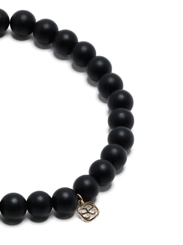 SYDNEY EVAN 14kt Yellow Gold Onyx Beaded Bracelet