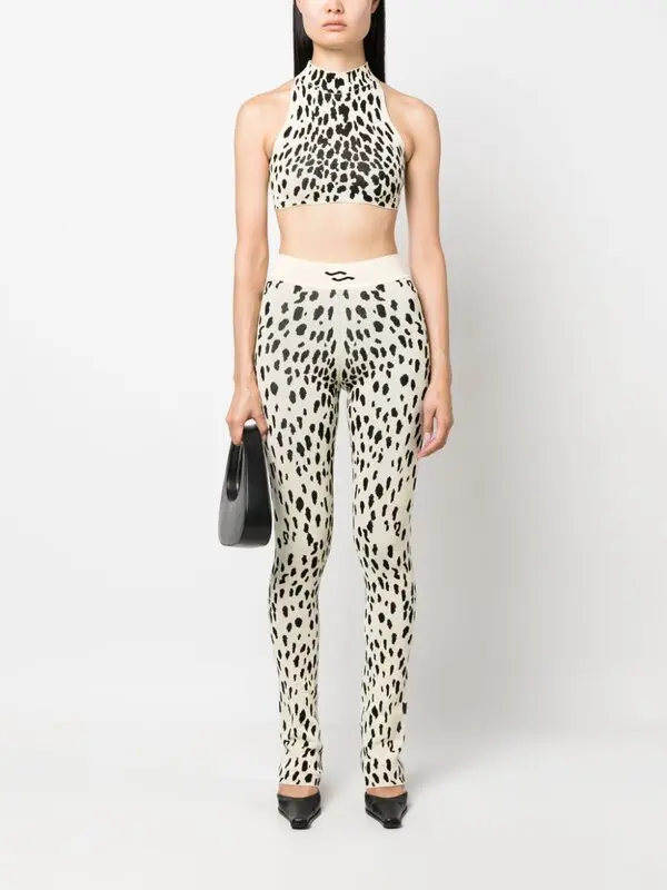 SSHEENA Animal-pattern Crop Top