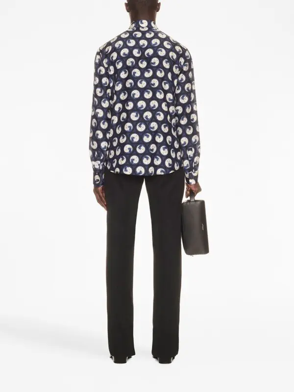 Off-White Moon-print Silk Shirt