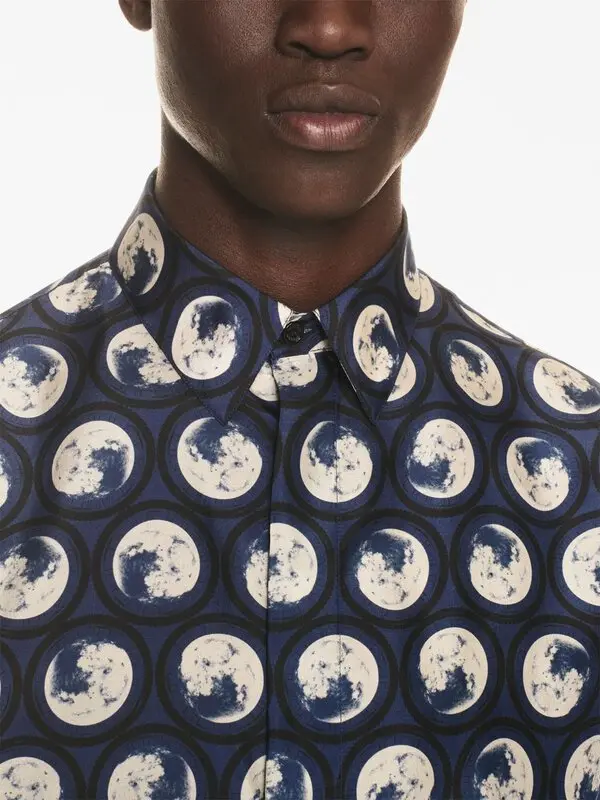 Off-White Moon-print Silk Shirt