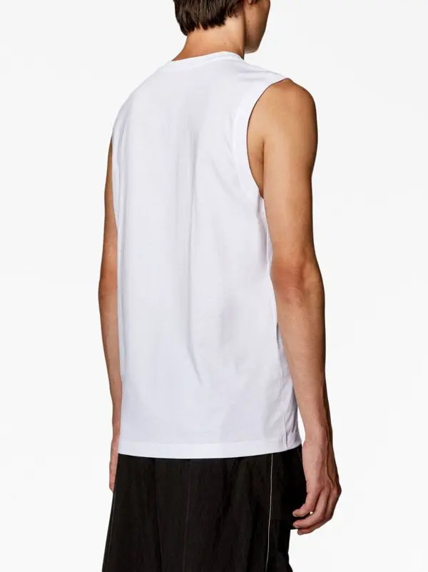 DIESEL® T-isco-div Cotton Tank Top - White