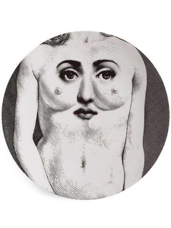 FORNASETTI Tema E Variazioni N.301 Wall Plate - Black