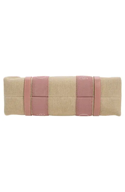 Chloé Medium Woody Linen Canvas Tote - Nougat