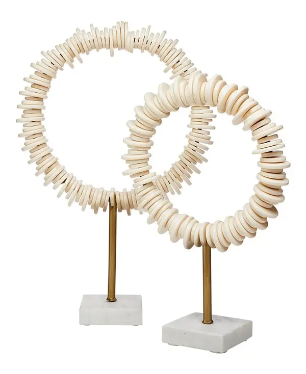 JAMIE YOUNG CO. Arena Ring Decorative Sculptures, Set Of 2 - Cream