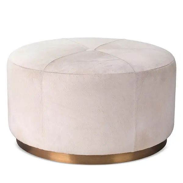 JAMIE YOUNG CO. Thackery Hide On Round Large Pouf