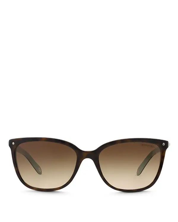 Tiffany & Co. Cat Eye Square Sunglasses, 55mm - Havana/brown