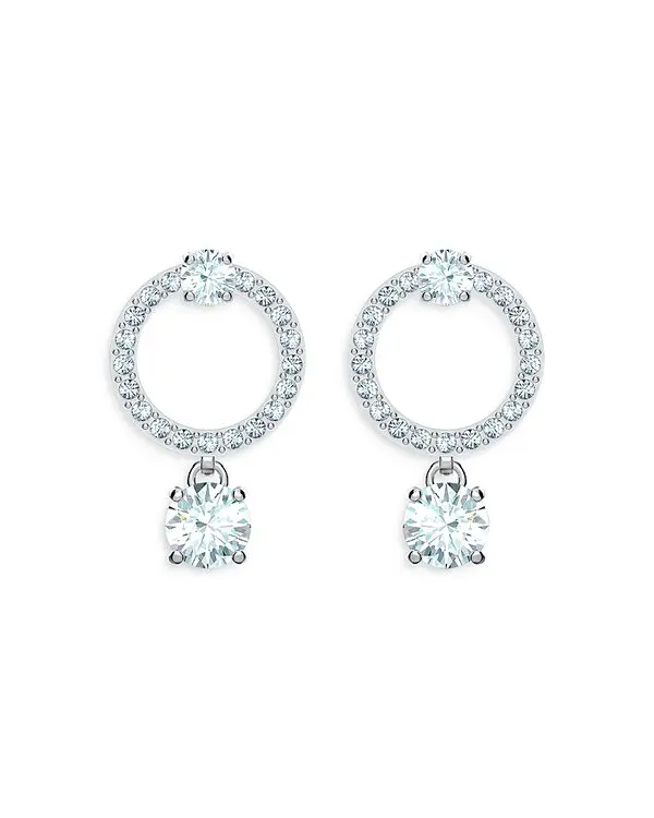 SWAROVSKI Constella Circle Drop Earrings - White / Clear