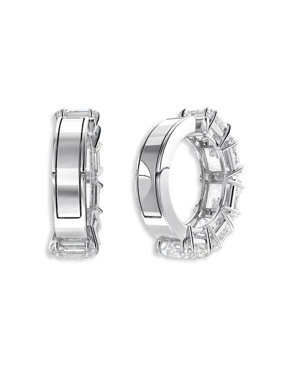 SWAROVSKI Matrix Square Crystal Clip On Hoop Earrings