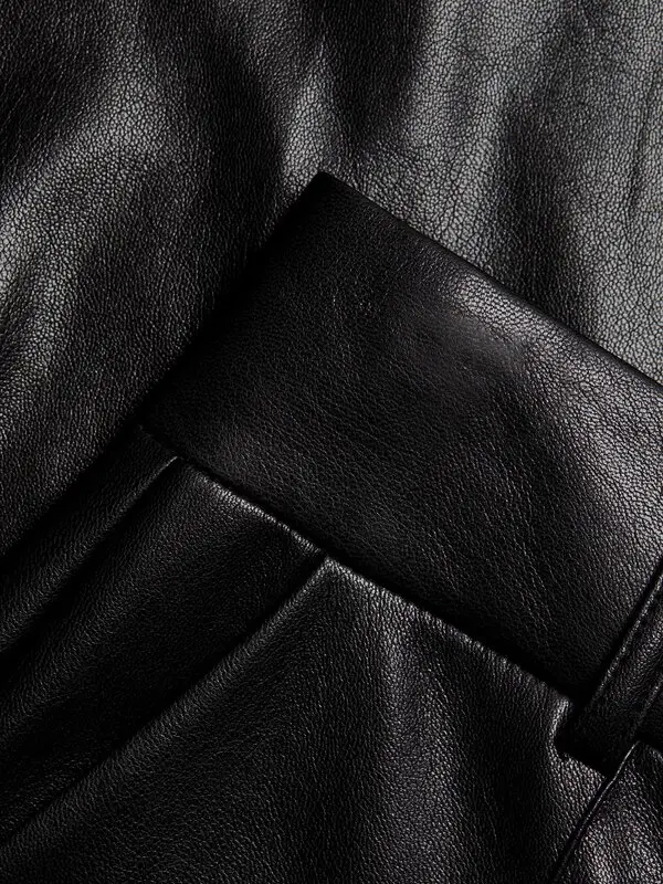 Alice + Olivia Ming Pleated Faux Leather Pants