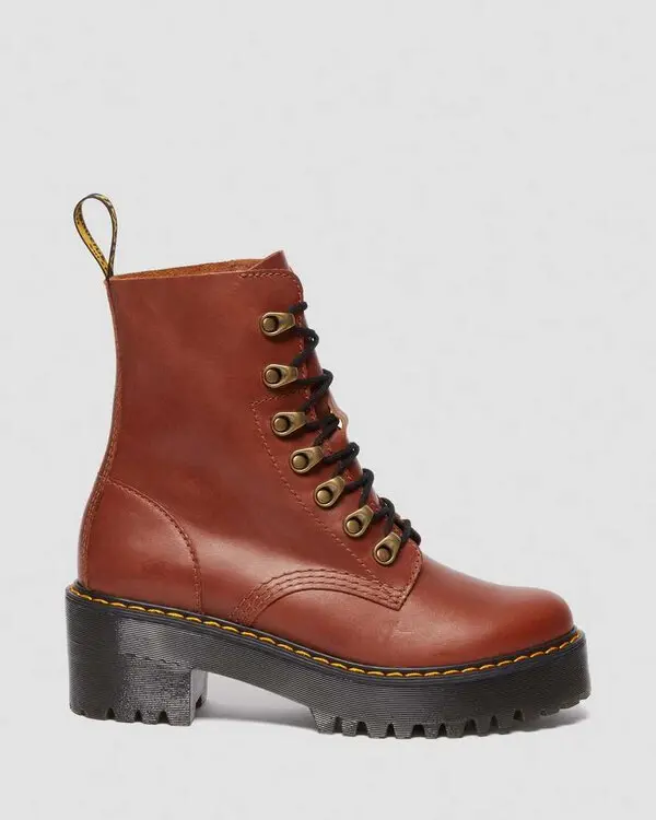 Dr. Martens Leona Farrier Leather Heeled Boots