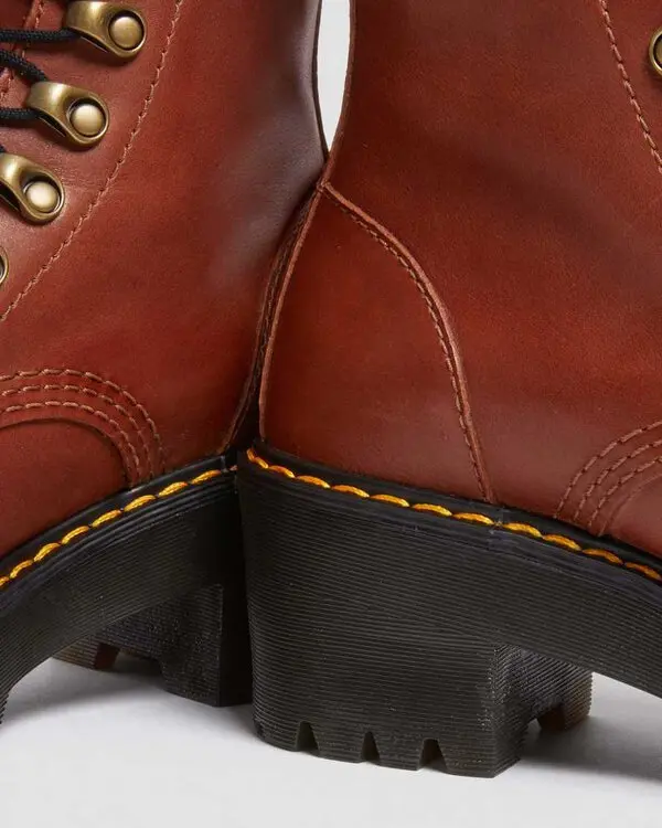 Dr. Martens Leona Farrier Leather Heeled Boots