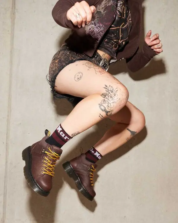 Dr. Martens Woodard Low Unisex Casual Dark Brown Boots, Size L/8, M/7 Brand New Dr. Martens Woodard Grizzly Leather Low Casual Boots In  main image 2