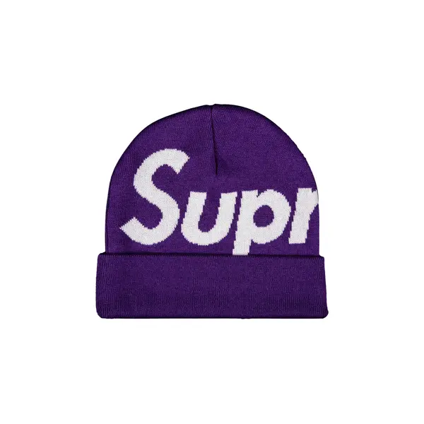 Supreme Big Logo Beanie - Purple